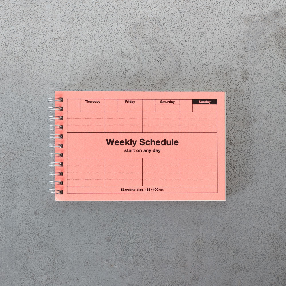 Agenda Weekly Schedule - Pink Neon – Merci Paris