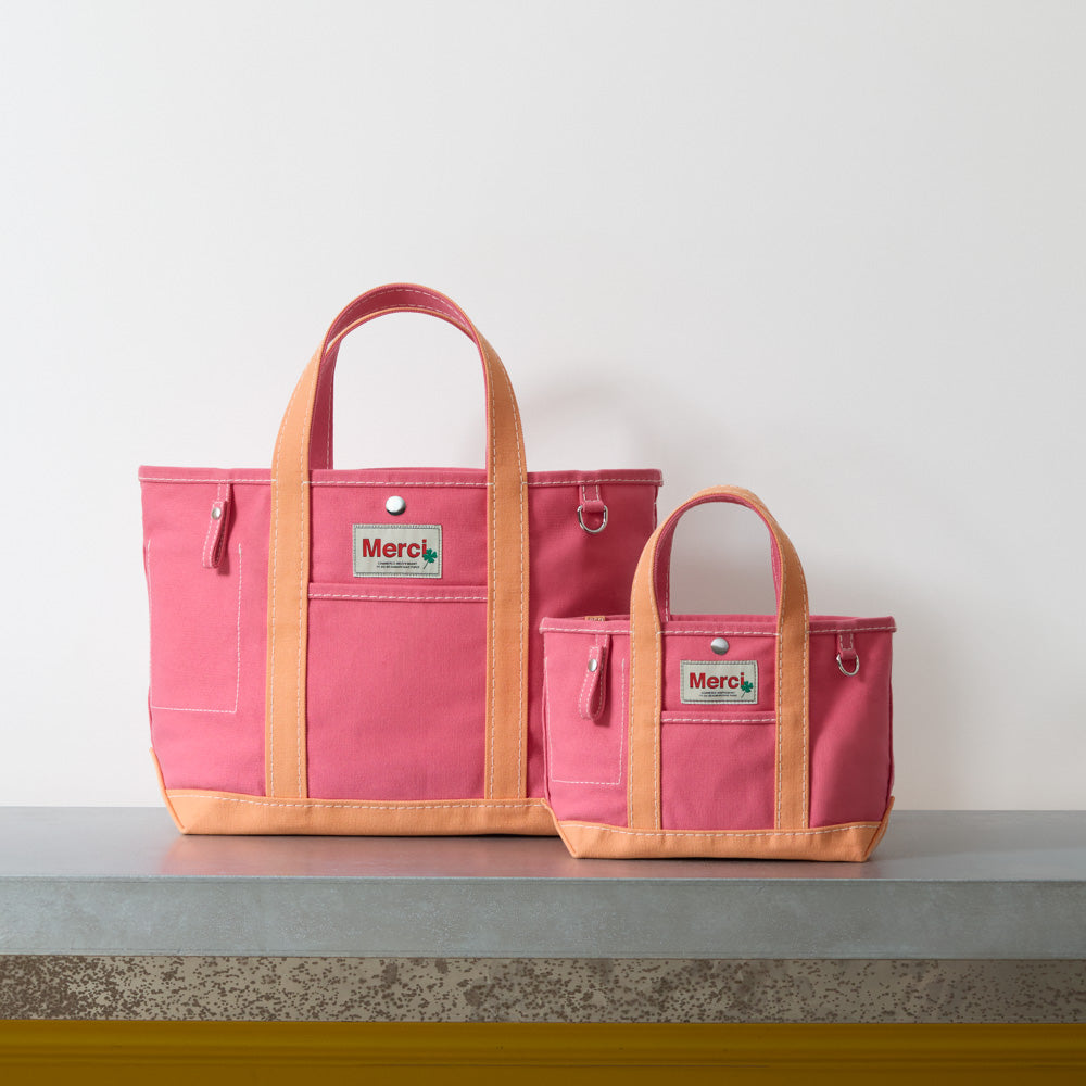Merci - Candide Tote Bag - Pink & Apricot – Merci Paris