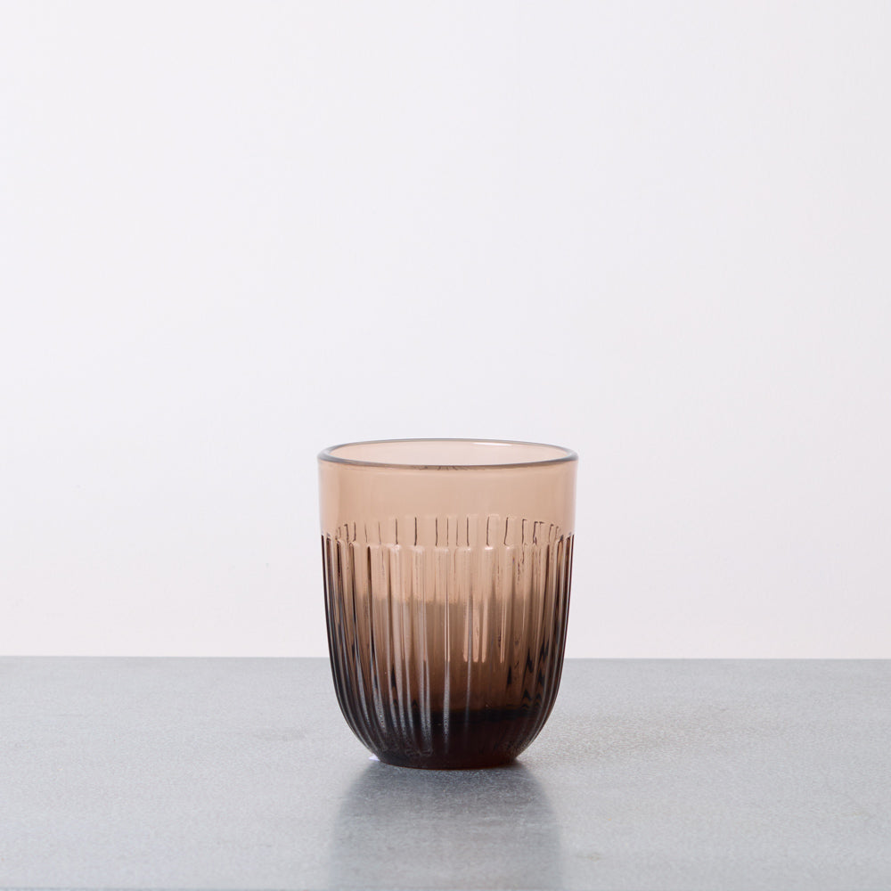 Pressed Glass Tumbler - Ouessant - Mocha – Merci Paris