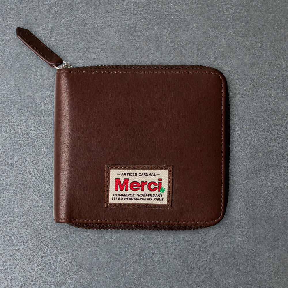 Merci - Zip Wallet - Chocolate – Merci Paris