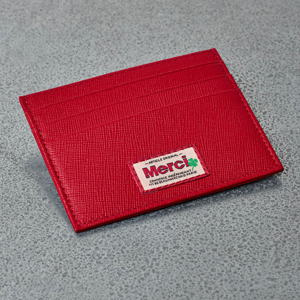 Merci - Porte Carte Plat - Rouge – Merci Paris