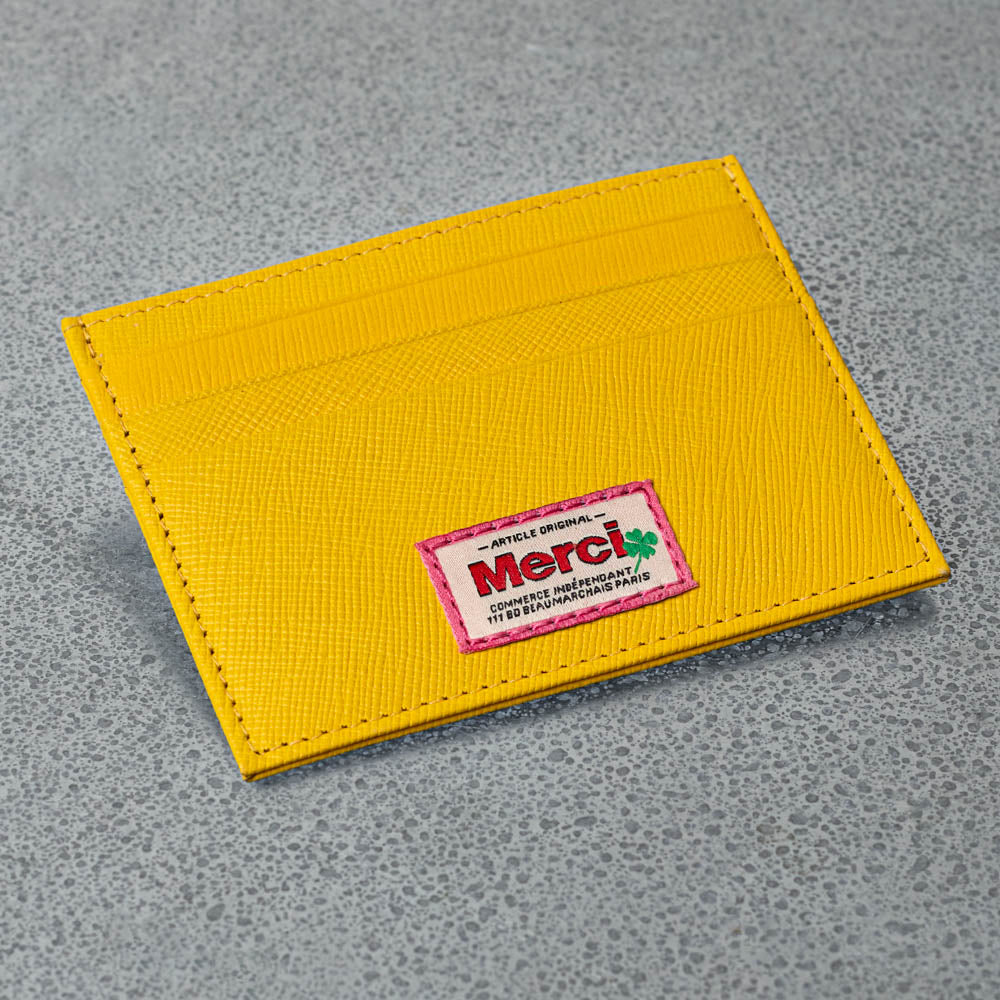 Merci - Porte Carte Plat - Jaune – Merci Paris