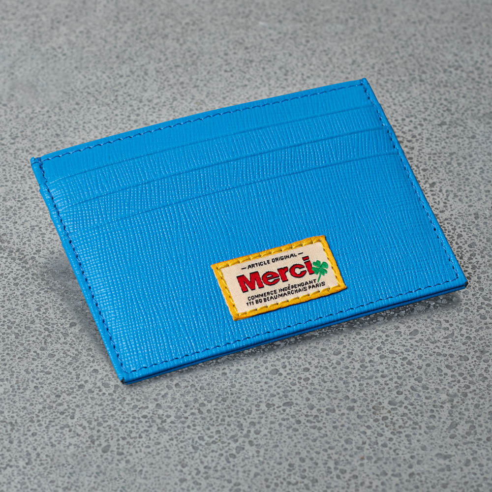 Merci - Flat Card Holder - Turquoise – Merci Paris