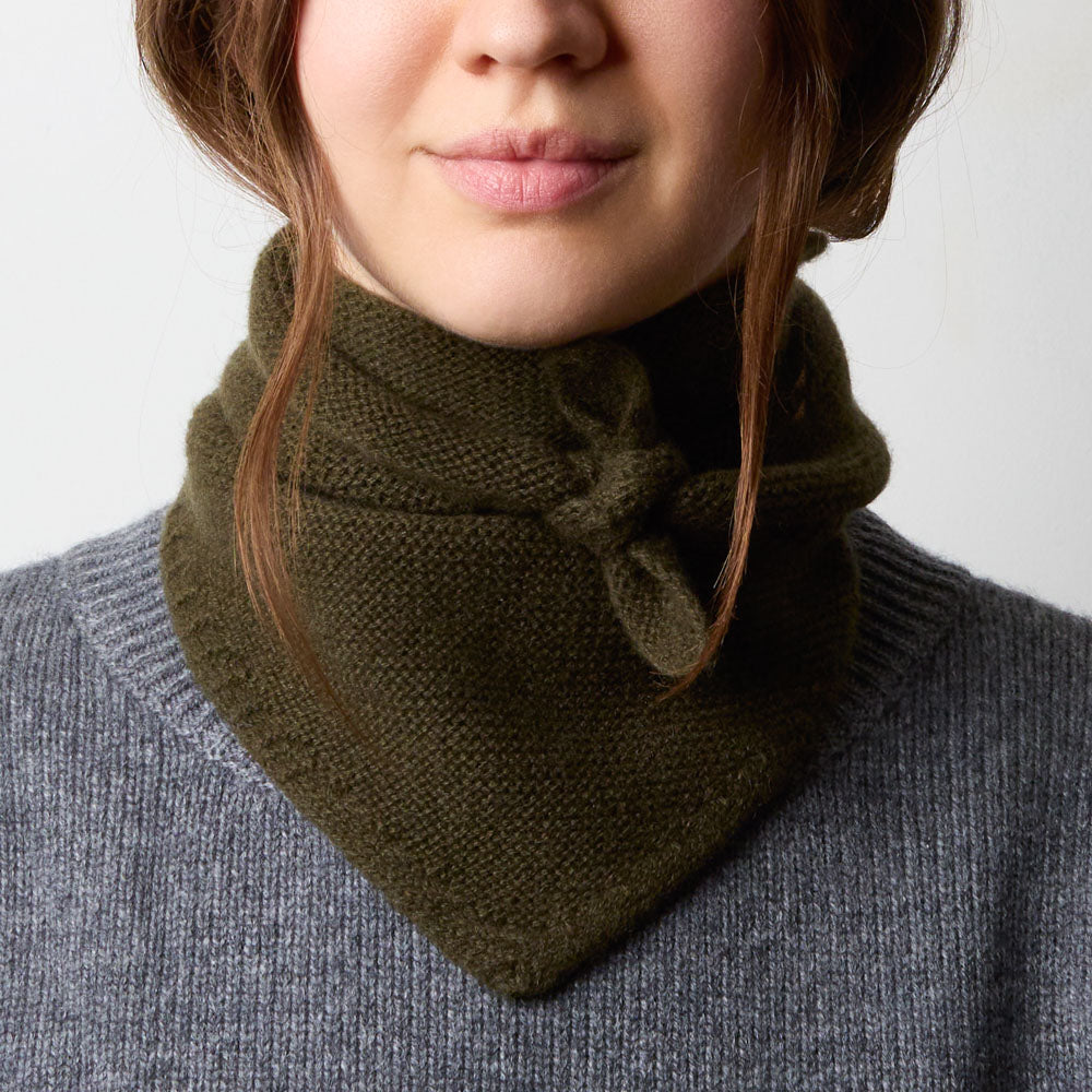 Merci - Martine cashmere bandana - Kaki – Merci Paris
