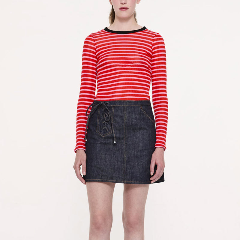 La Fetiche - T-shirt rayé Jackie - Rouge et Rose – Merci Paris