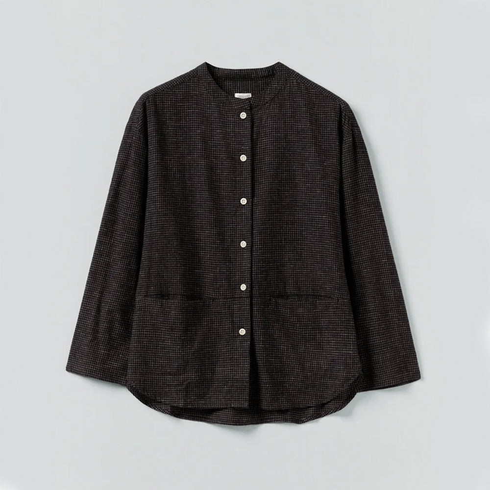 Toast - Checked Shirt - Black and Ecru