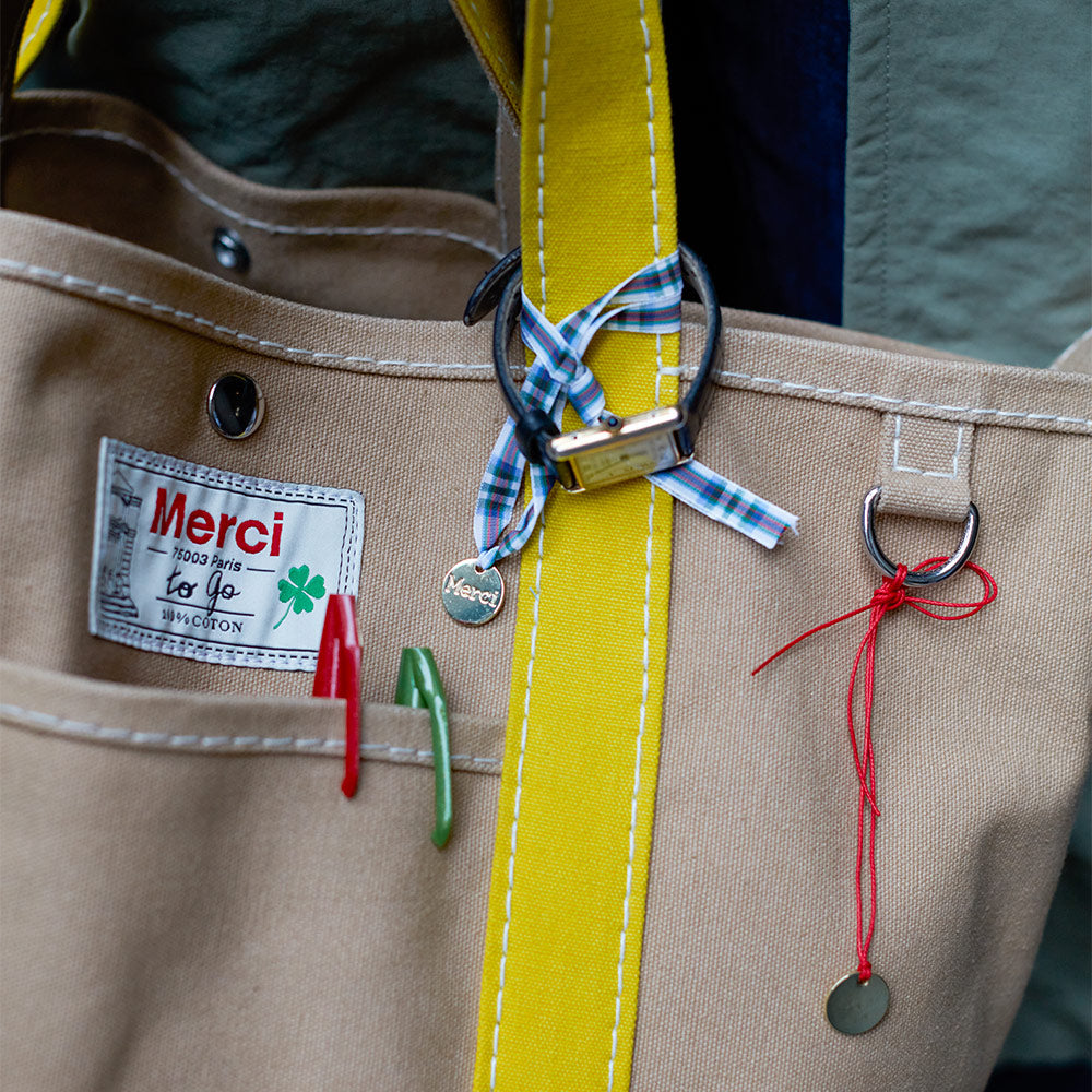 Merci - Canvas Shopping Bag - Khaki