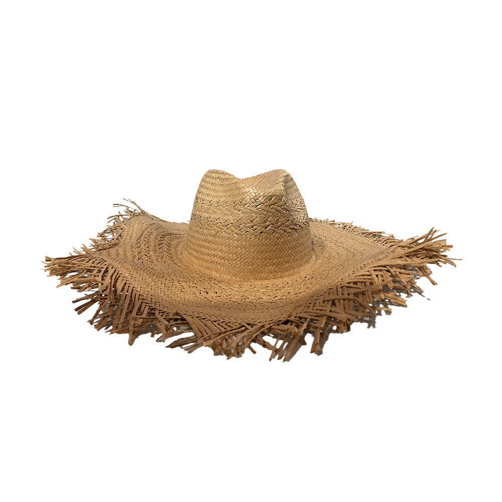 Miralles - Chapeau Paille Frange - Beige Toasted – Merci Paris