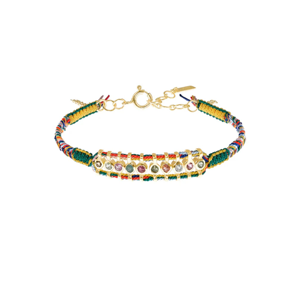 Marie Laure Chamorel - Bracelet n°965 - Gold Green Yellow – Merci Paris
