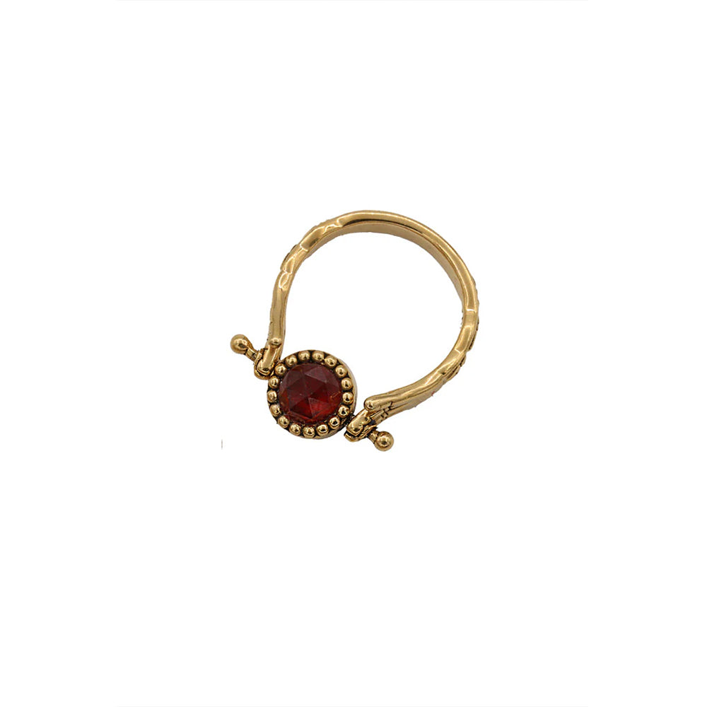 LA2L - Sacha Eye Pivot Stone Ring - Hessonite – Merci Paris