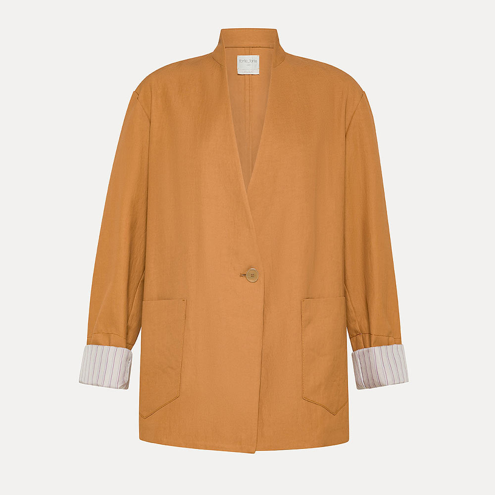 Forte_Forte - Doublebreasted Jacket - Terra