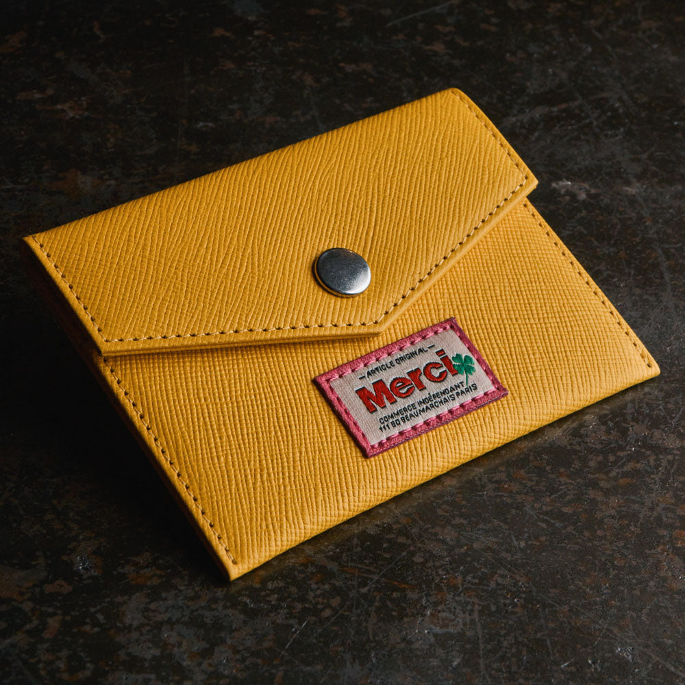 Merci - Porte Carte à Rabat - Jaune – Merci Paris
