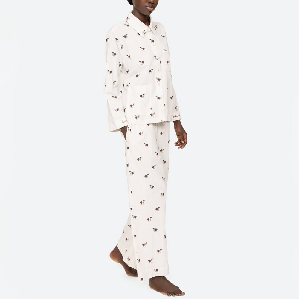 Sea NY - Ensemble de Pyjama Ruthie - Blanc et Marron – Merci Paris