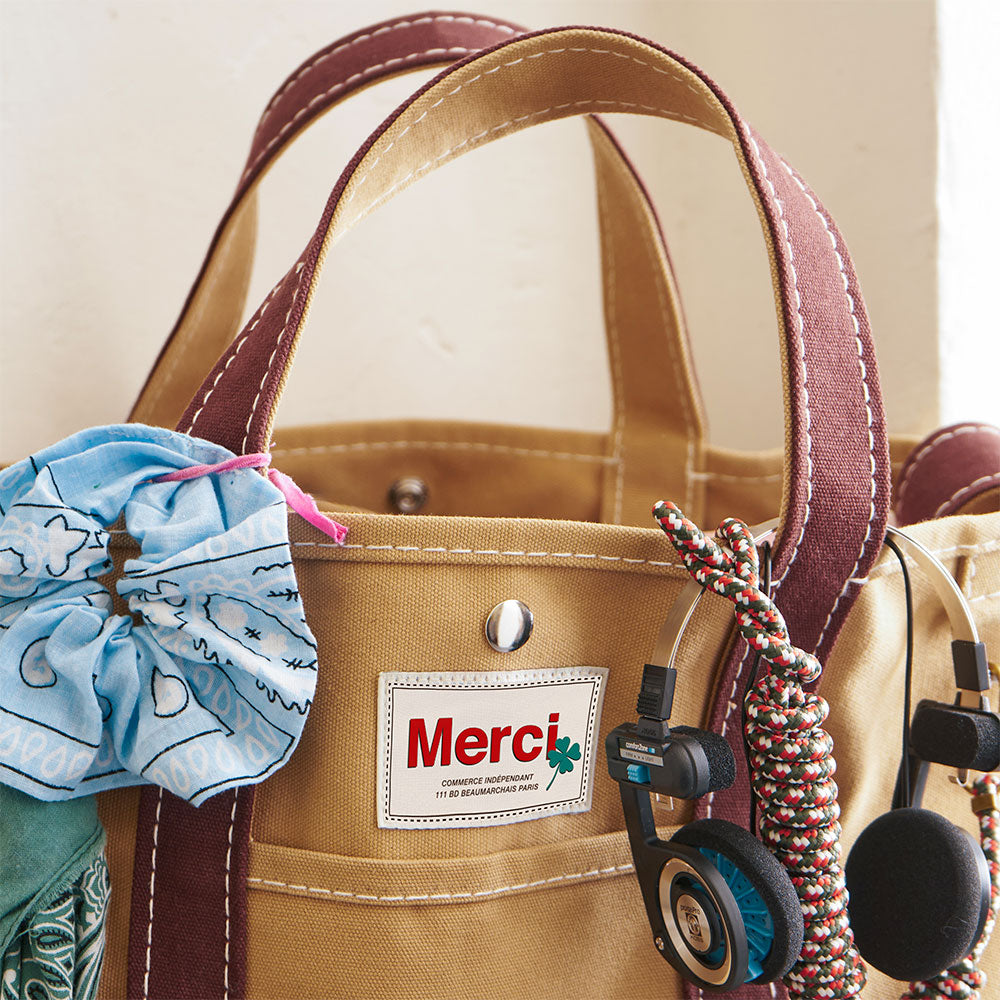 Merci - Canvas Candide Shopping Bag - Brown