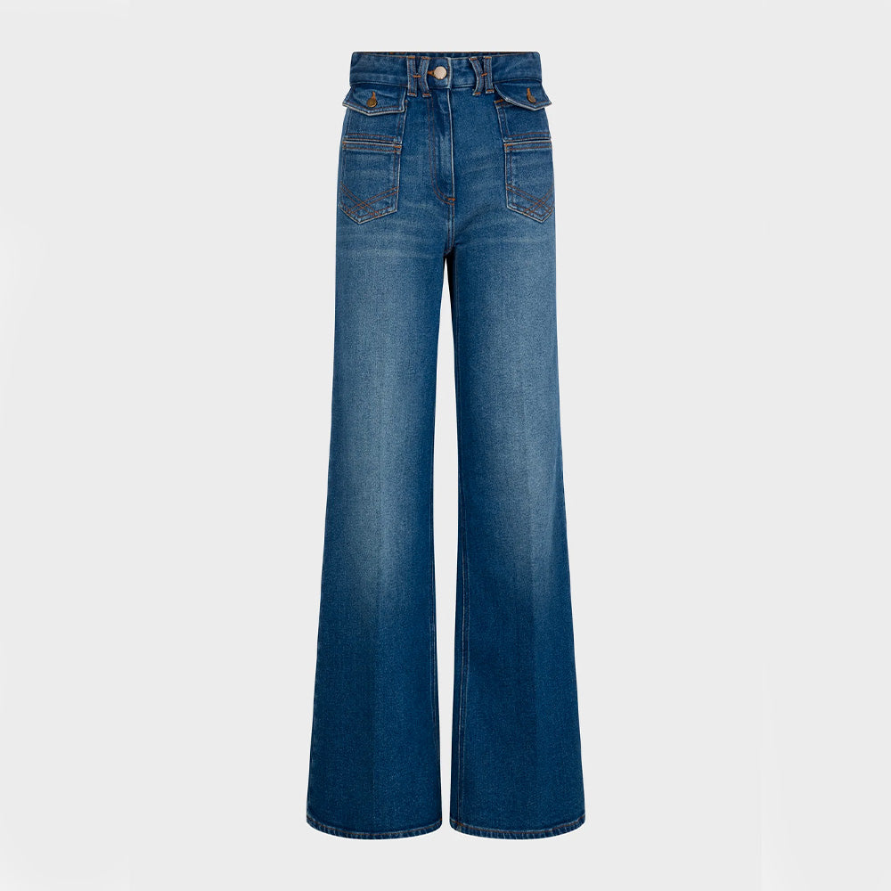 Gerard Darel - Jean flare Anna - Denim Brut – Merci Paris