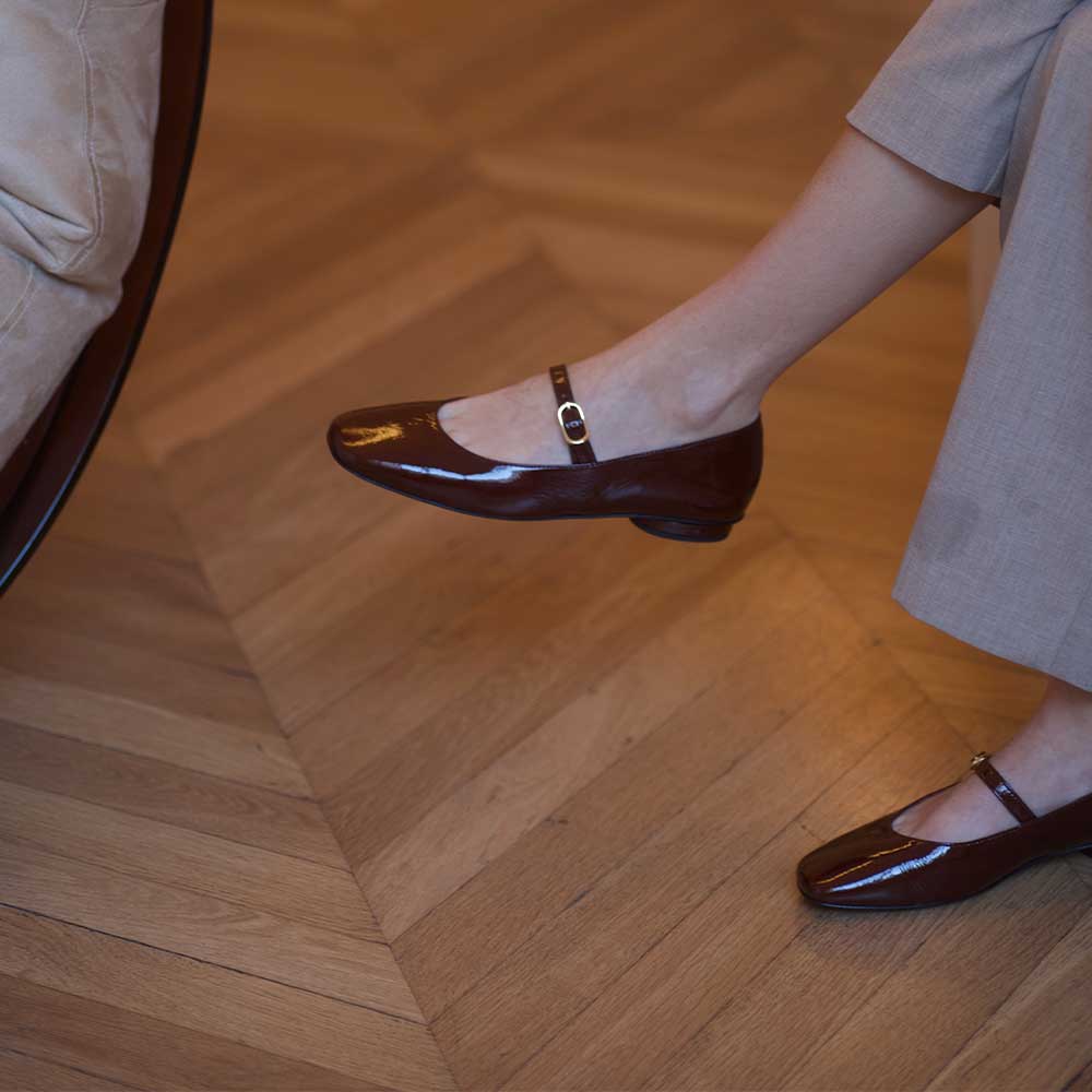 Anne Thomas - Ballerines Pavlova - Burgundy – Merci Paris
