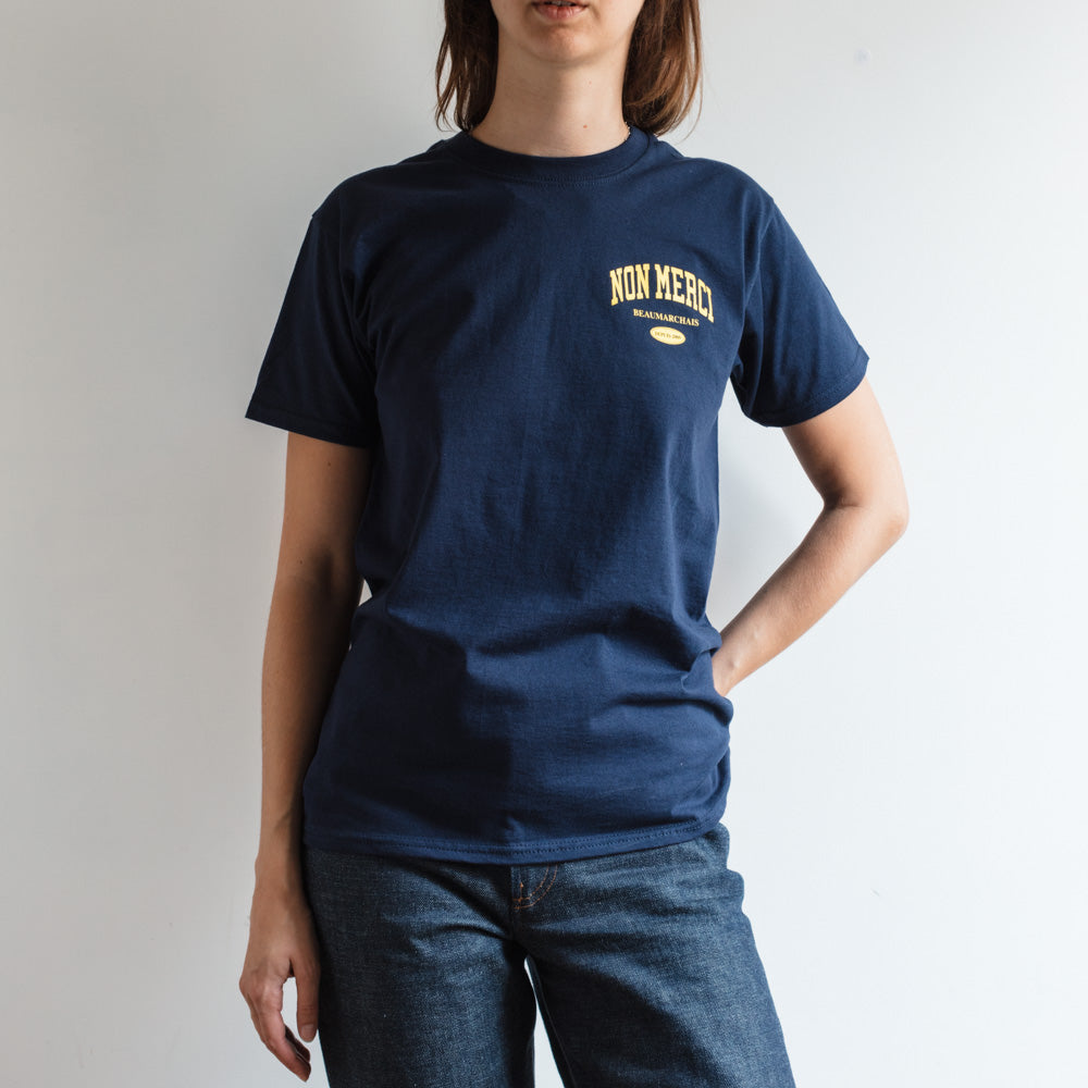 Merci - College T-Shirt Non Merci - Blue
