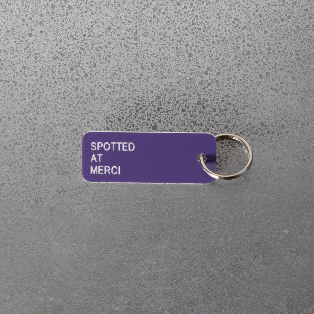Merci x Various Keytags - "Spotted at Merci" Key Chain - Purple