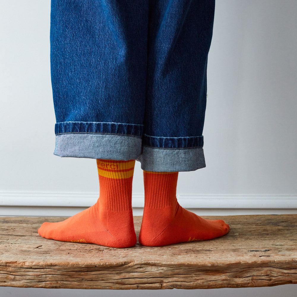 Merci - Striped Socks - Orange