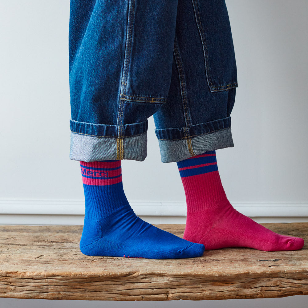 Merci - Striped Socks - Blue