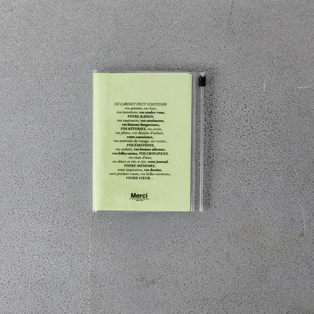 Merci notebook - Water green