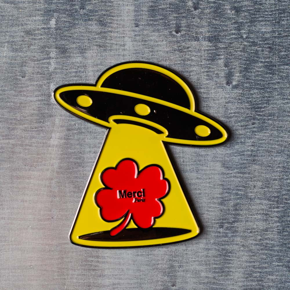 Magnet en métal Merci UFO - Tréfle – Merci Paris