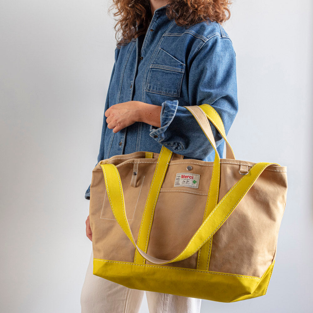 Merci - Canvas Shopping Bag - Khaki