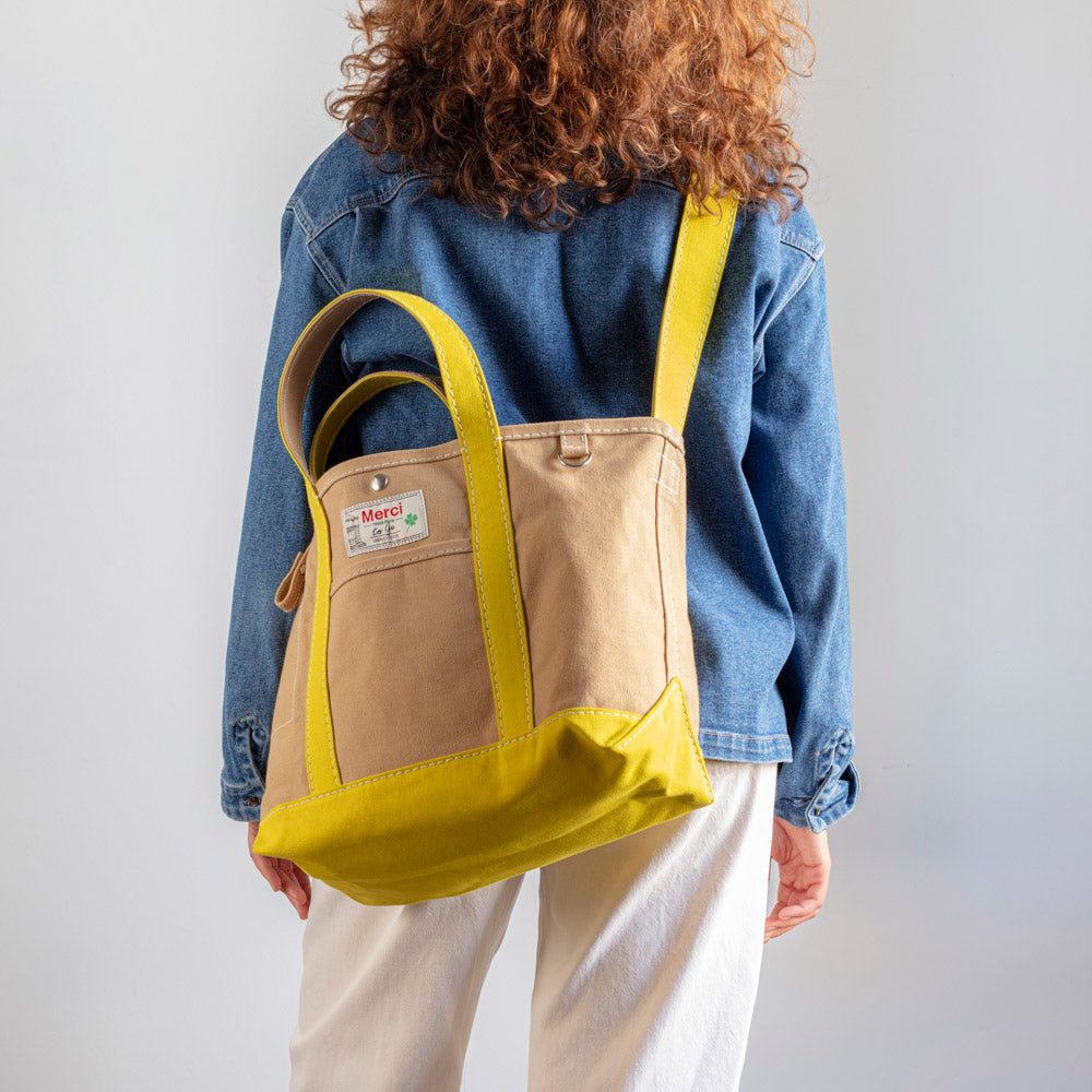 Merci - Canvas Shopping Bag - Khaki