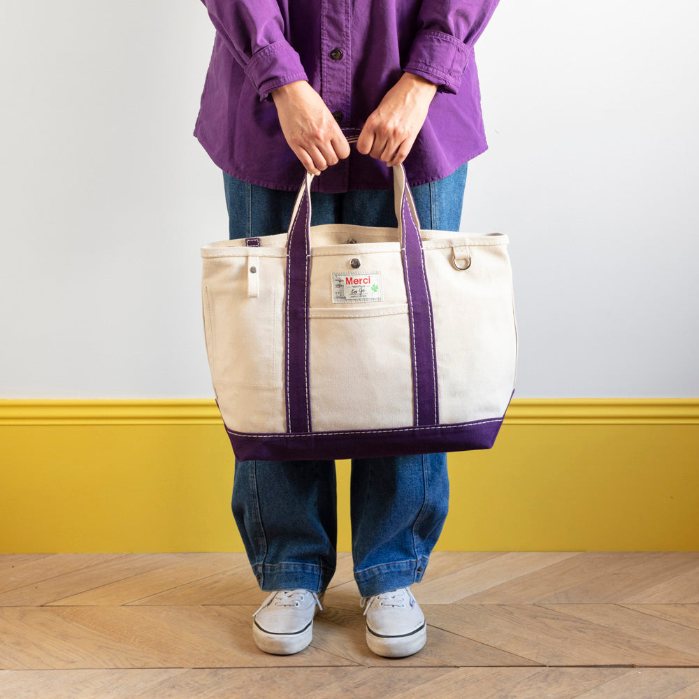 Merci - Cabas en canvas - Violet - Tote-bag – Merci Paris