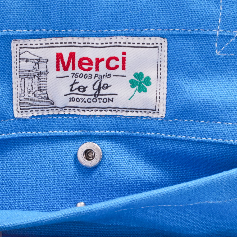Merci - Cabas Tréfle Bouclette - Bleu – Merci Paris
