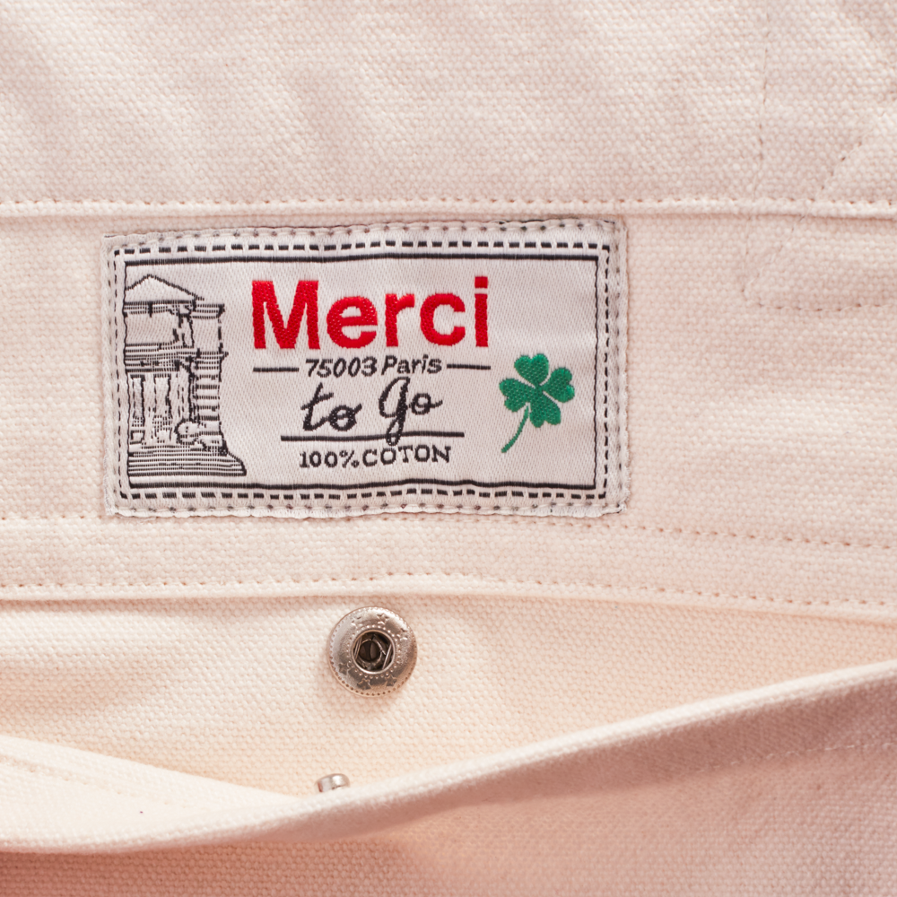 Merci - Clover-Heart Shopping Bag - Purple – Merci Paris