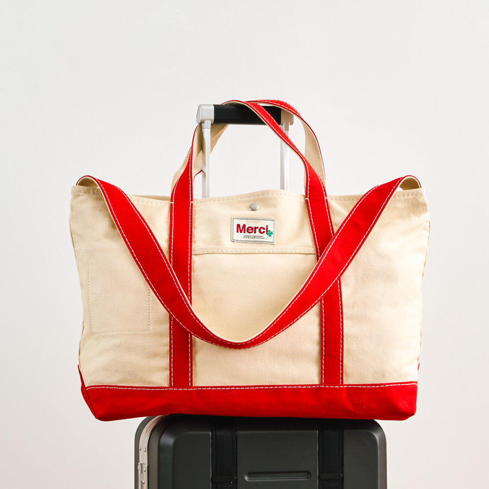 Merci - Canvas Candide Shopping Bag - Red