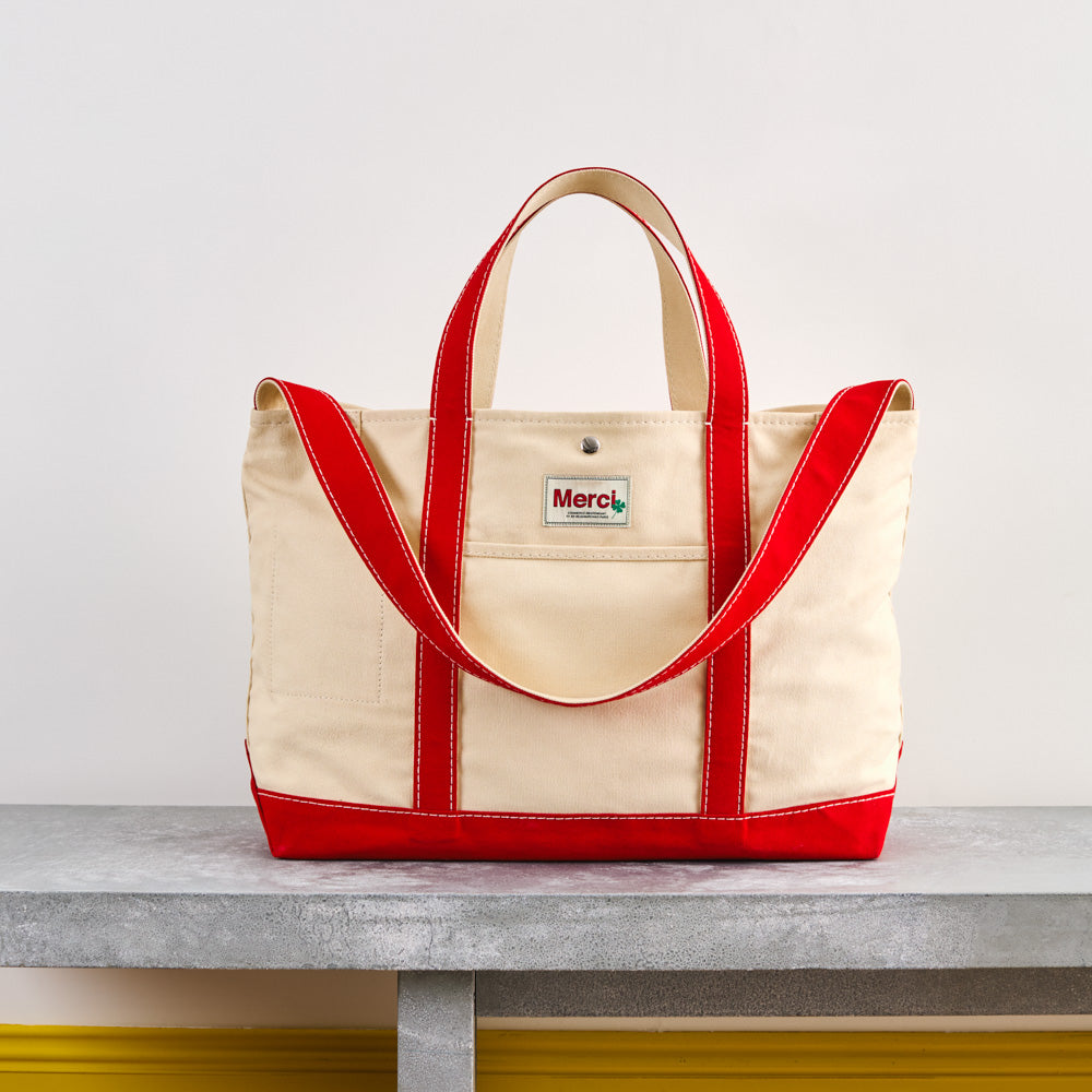 Merci - Canvas Candide Shopping Bag - Red