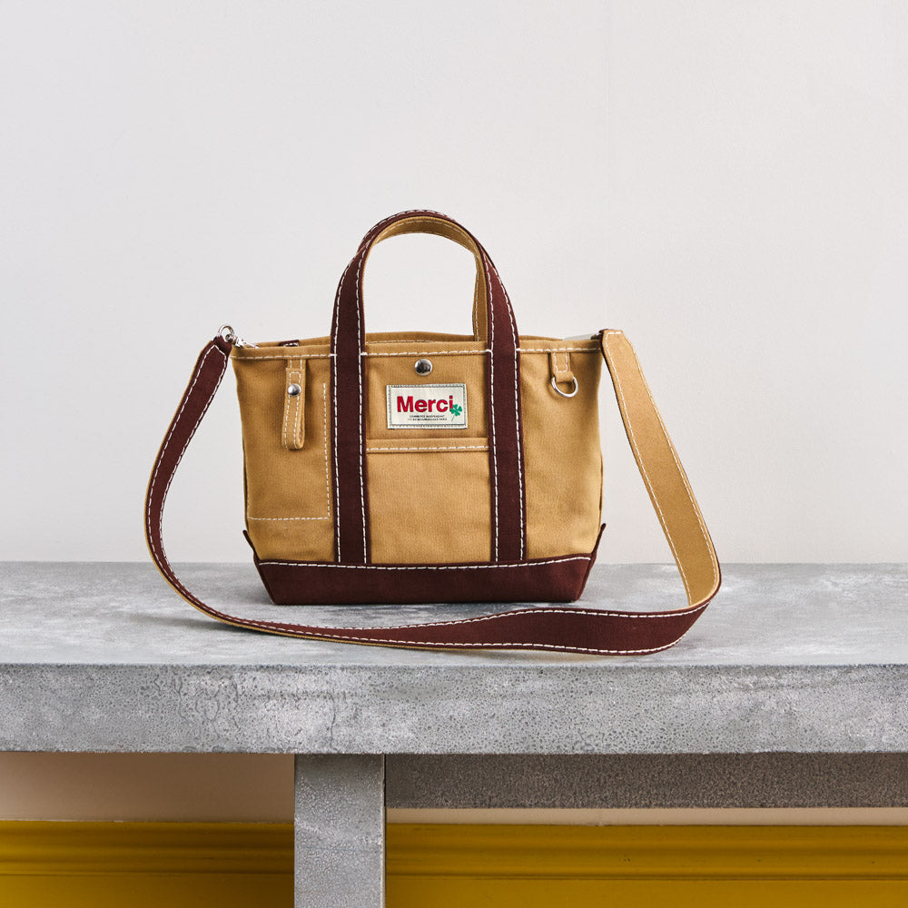 Merci - Canvas Candide Shopping Bag - Brown