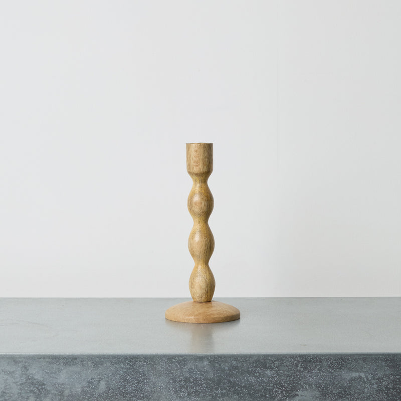 Bougeoir Torsade en bois - Naturel – Merci Paris