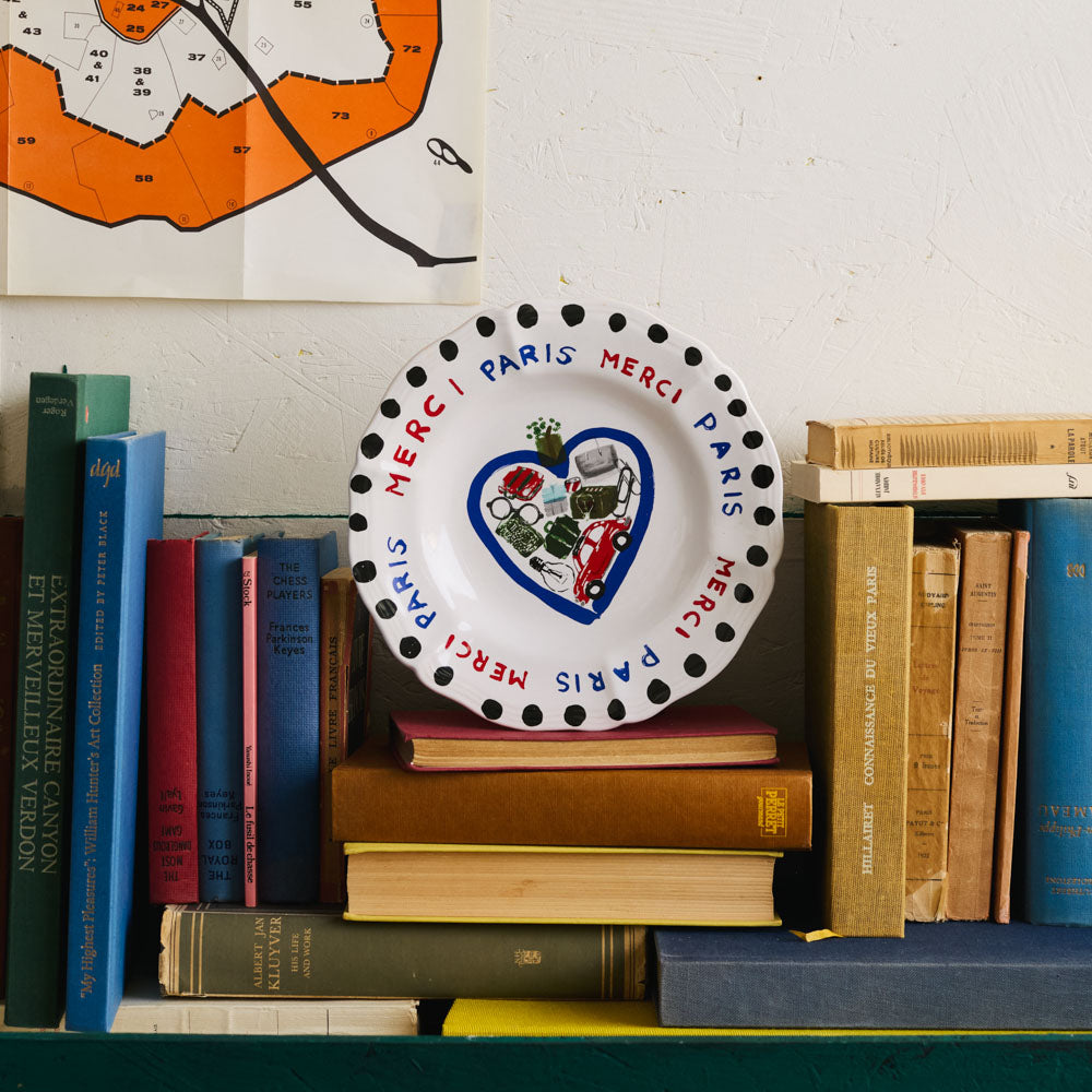 Earthernware plate - Merci