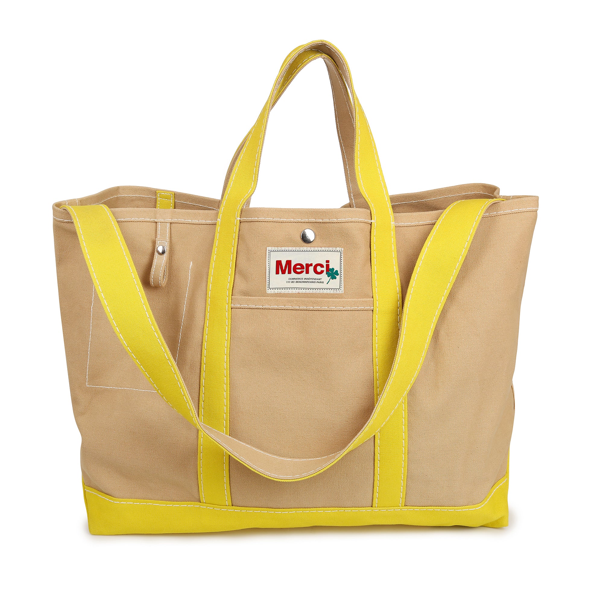 Merci - Canvas Candide Shopping Bag - Yellow