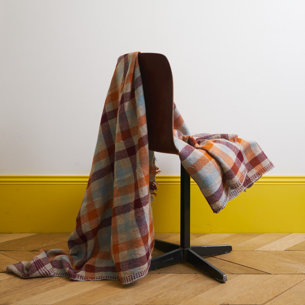 Wool plaid n°77 - Terracotta - Moismont