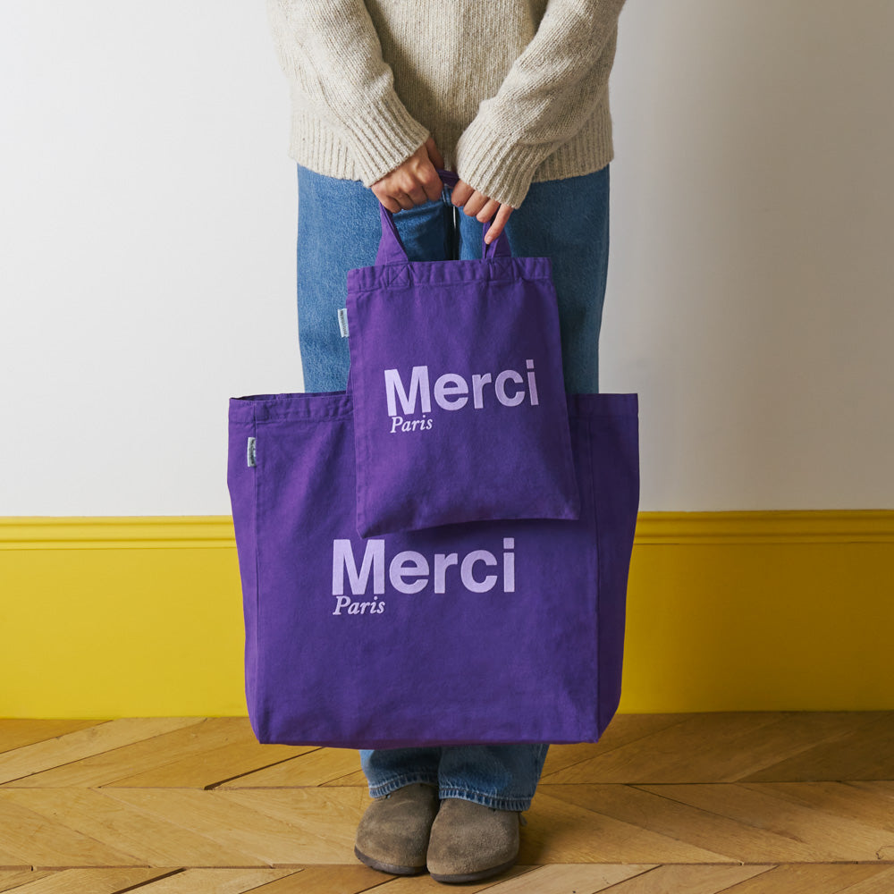 Merci - Tote Bag en coton - Violet & Lila – Merci Paris