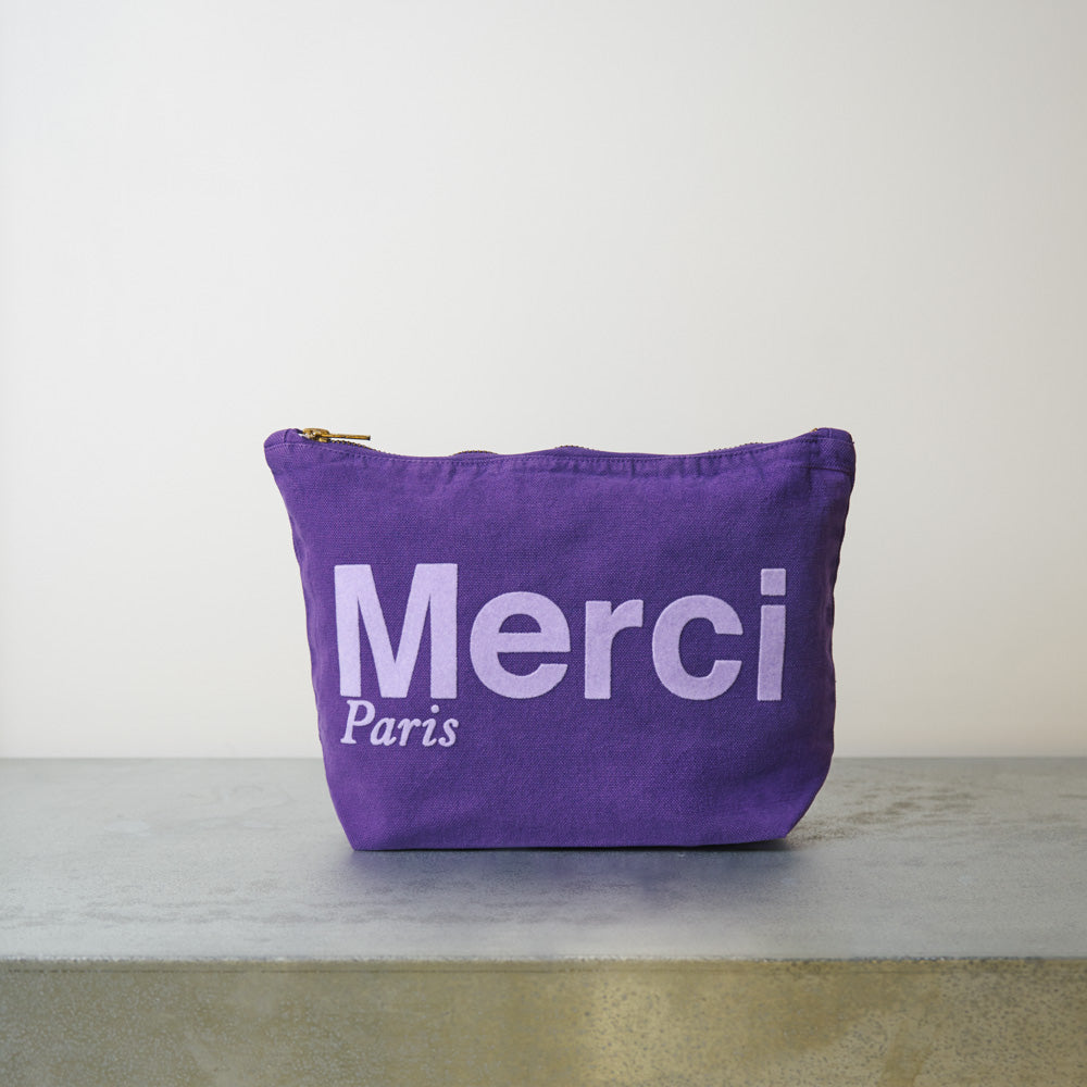 Merci - Pochette en coton - Violet & Lila – Merci Paris