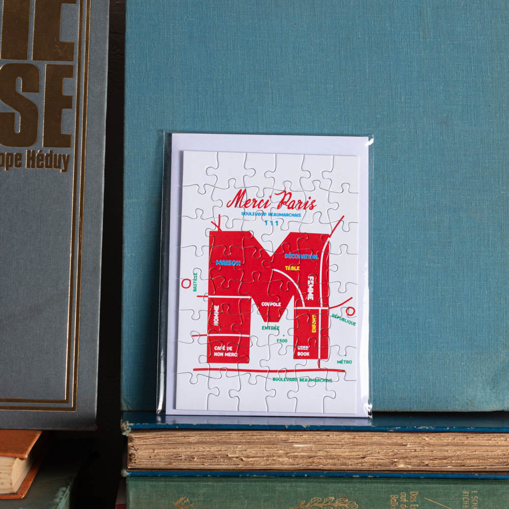 Puzzle post card - Merci Map