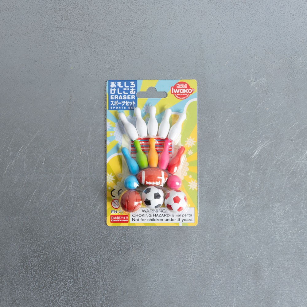 Set de 16 gommes - Sport - Papeterie – Merci Paris