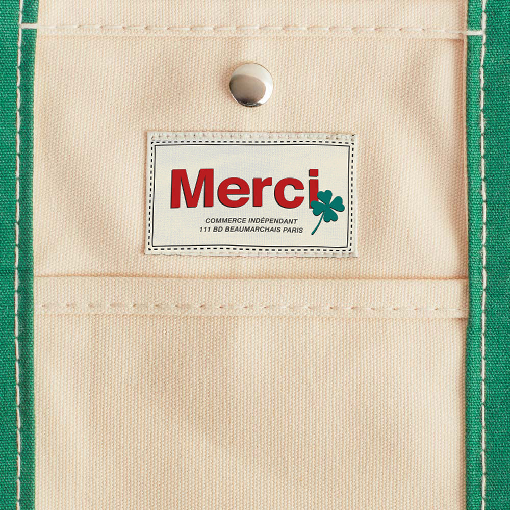 Merci - Cabas Candide en canvas - Vert - Tote-bag – Merci Paris