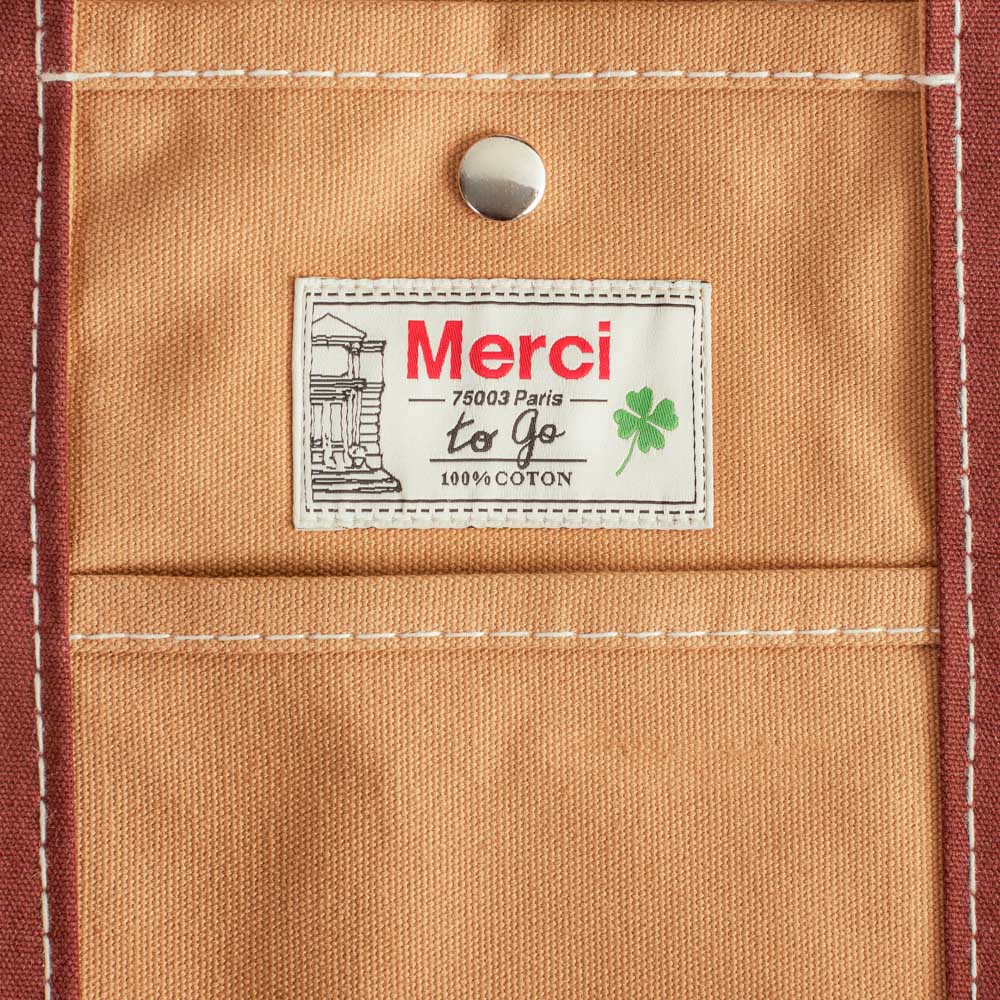 Merci - Canvas Candide Shopping Bag - Brown