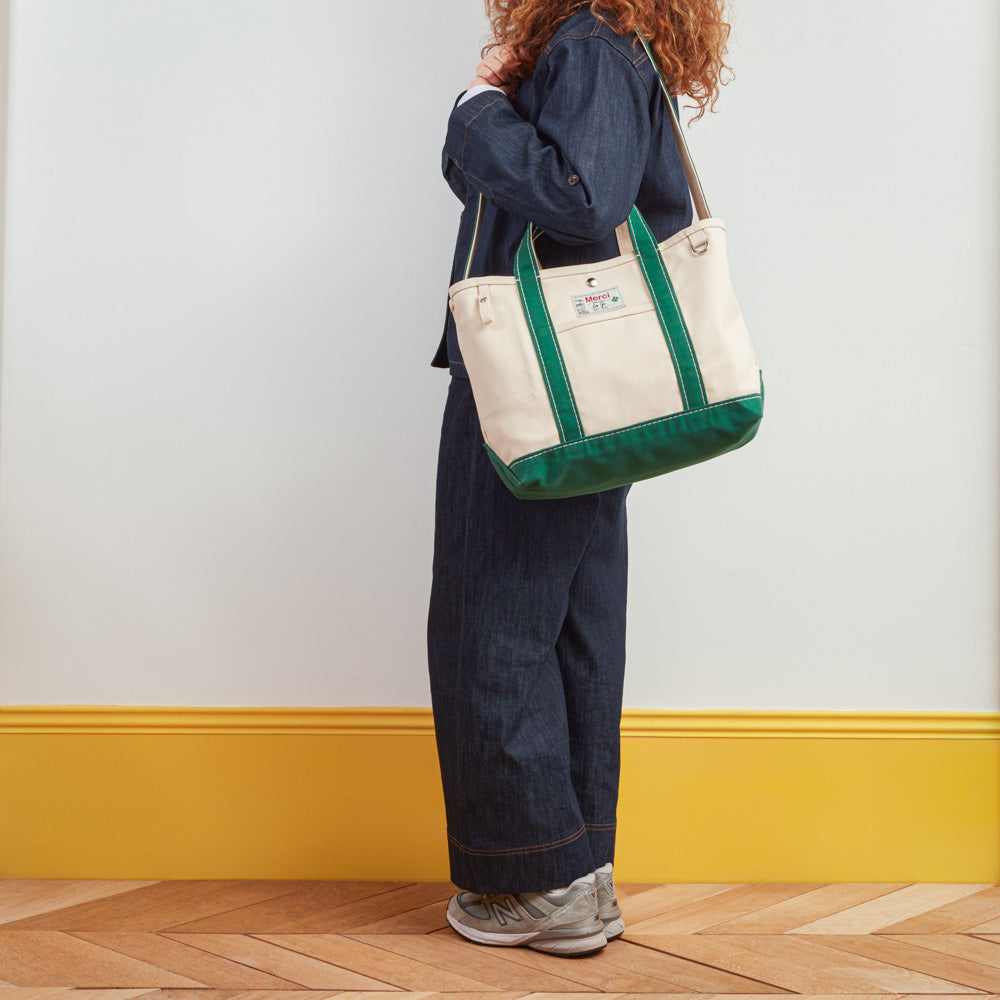 Merci - Canvas Candide Shopping Bag - Green
