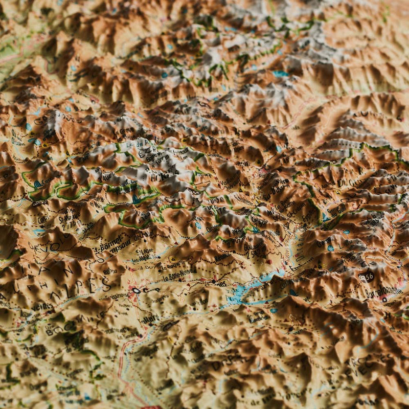 3D Relief Map - Alps