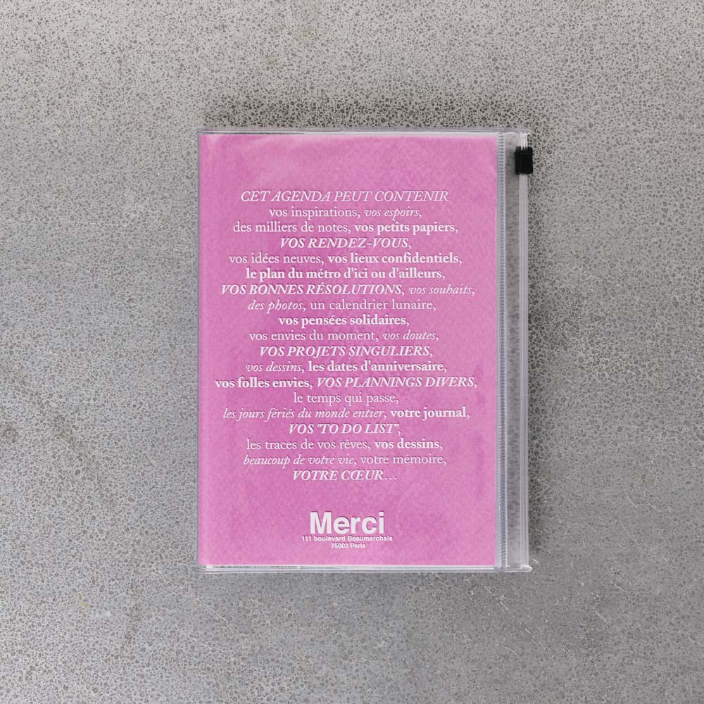 Merci Diary Oct. 2025 - Dec. 2026 - Laurier Pink