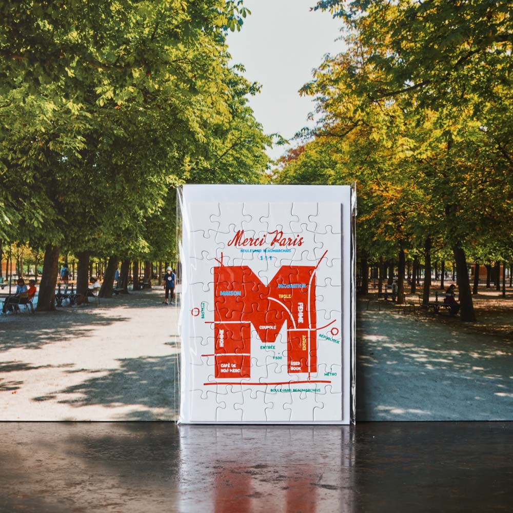 Puzzle post card - Merci Map