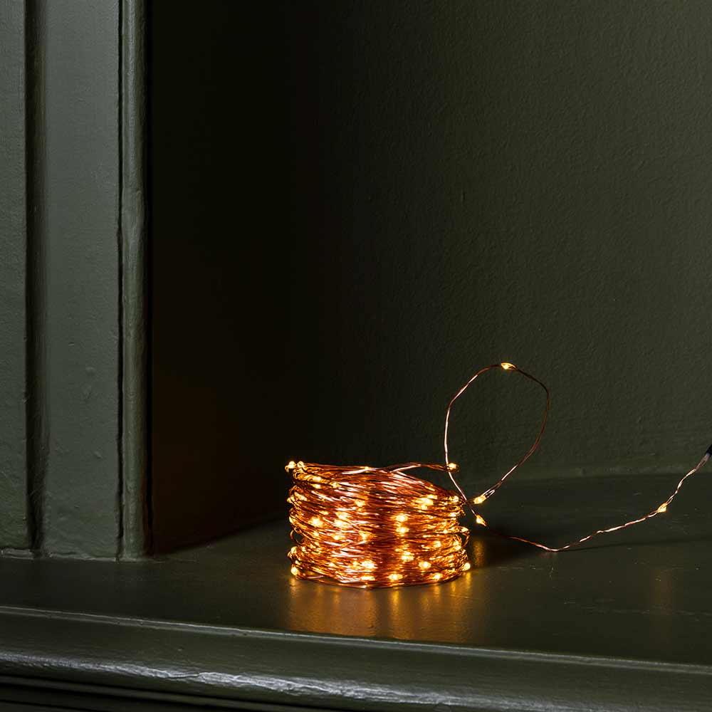 Light garland - 120 LED 12 meters - Brass