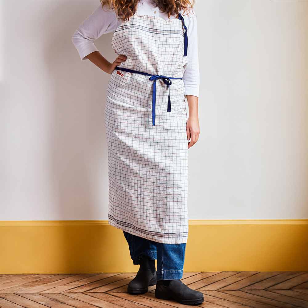 Washed linen apron - Office